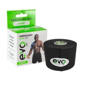 Fita Kinésio Tape 5mX5cm | Preta -EVO - JetMed